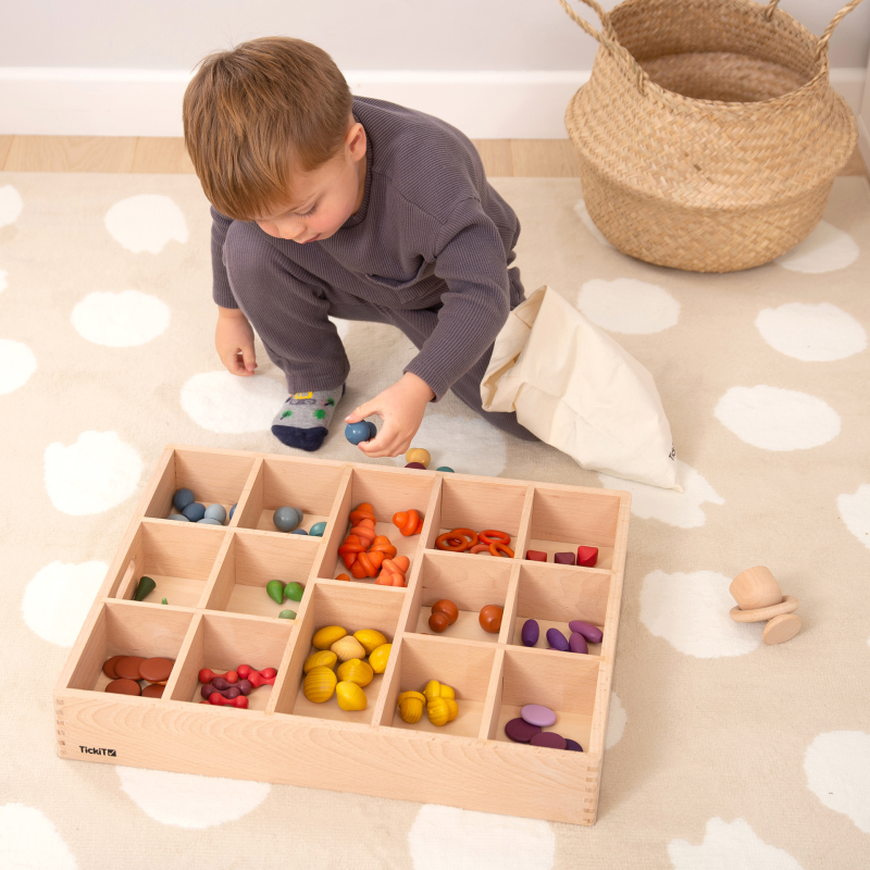 Wooden Sorting Tray - 14 Way | Commotion